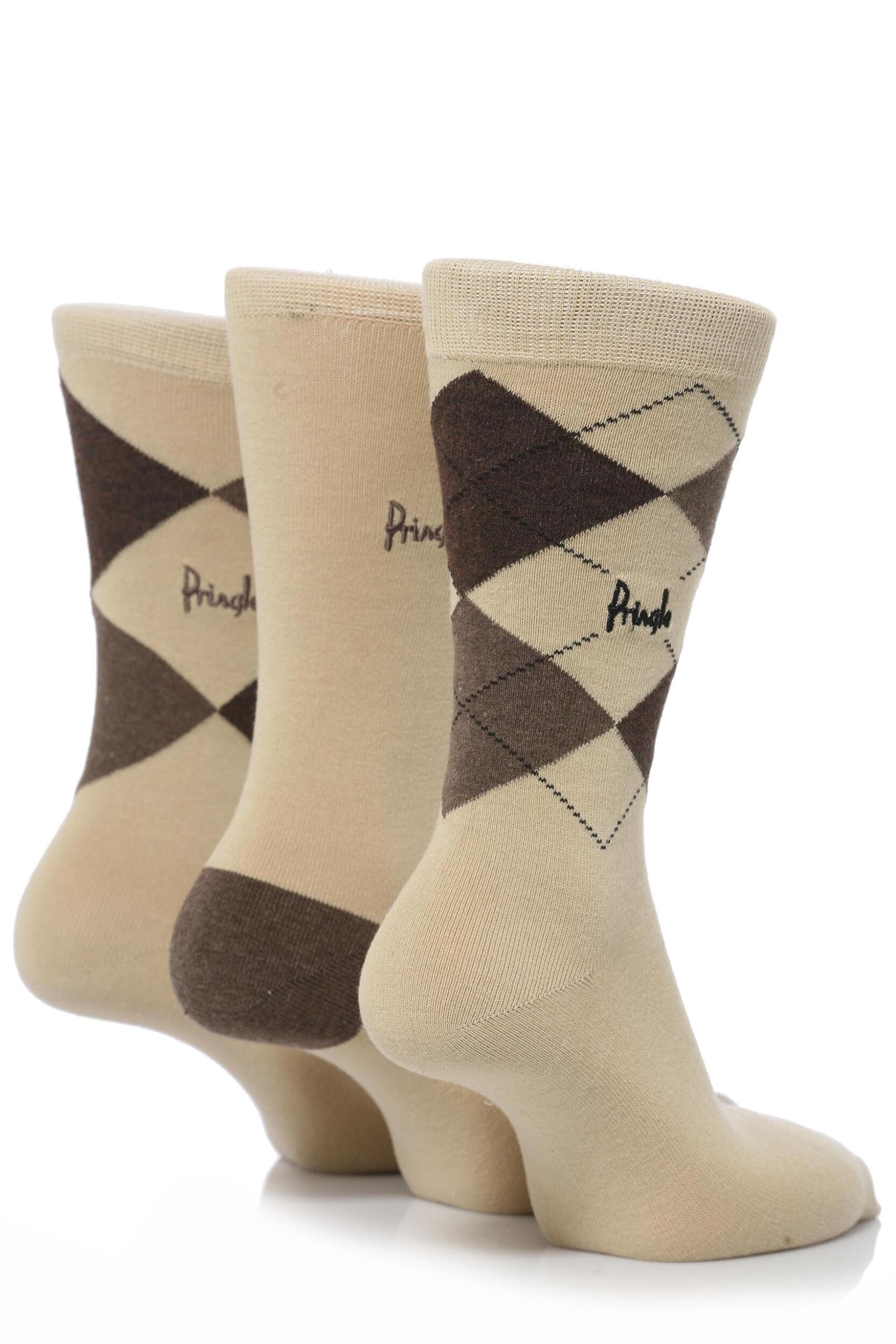 mens-3-pair-pringle-new-waverley-argyle-patterned-plain-socks-ebay