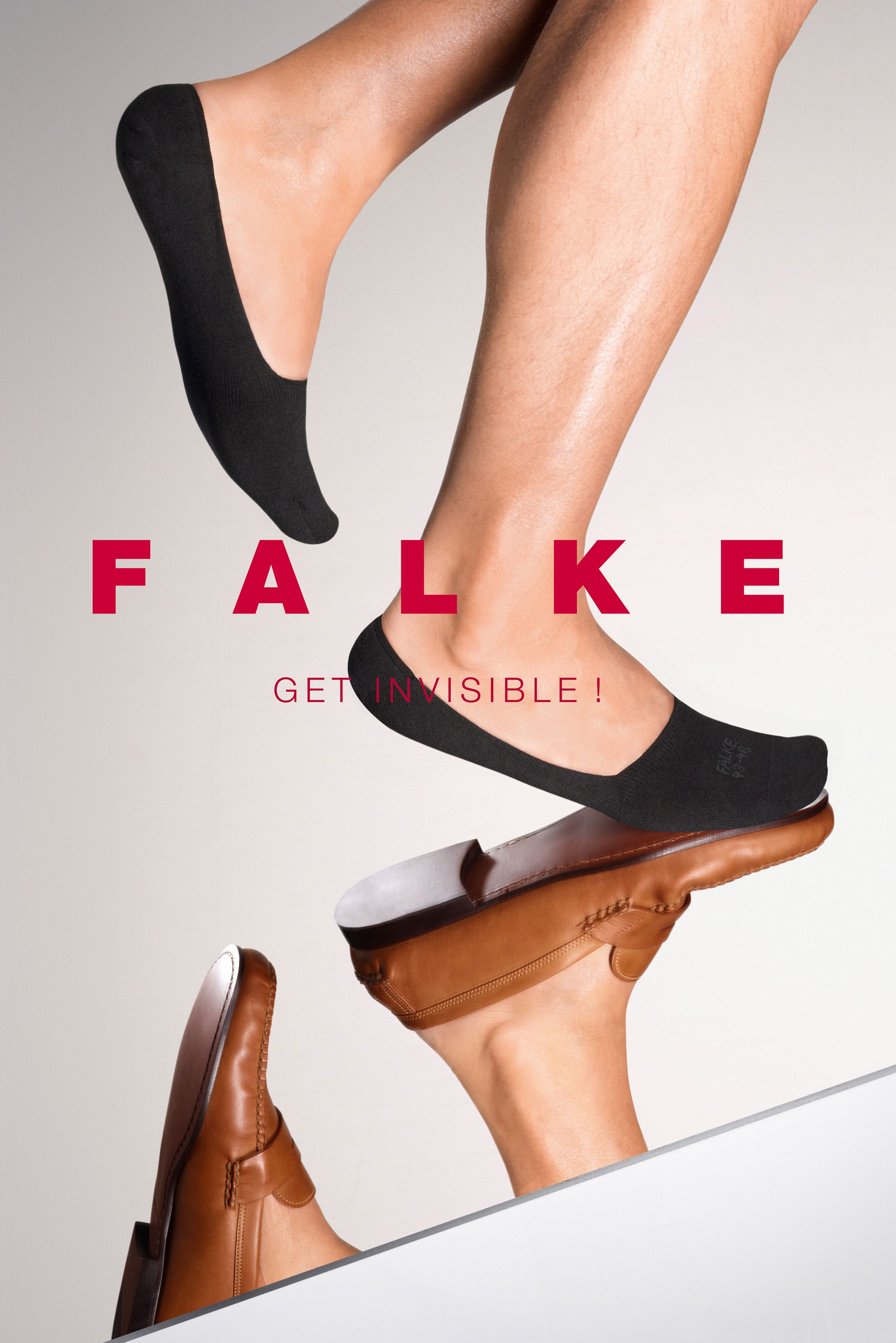 Mens 1 Pair Falke Invisible Step Shoe Liners In 4 Colours Dark Navy 41-42 | Youshare