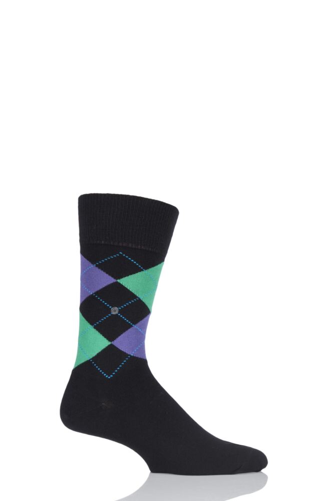 Mens Burlington King Argyle Cotton Socks from SockShop