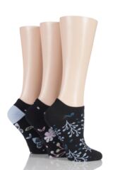 Ladies Elle Patterned Cotton No Show Socks | SockShop