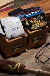 Harry Potter Hogwarts and Golden Snitch Cotton Socks