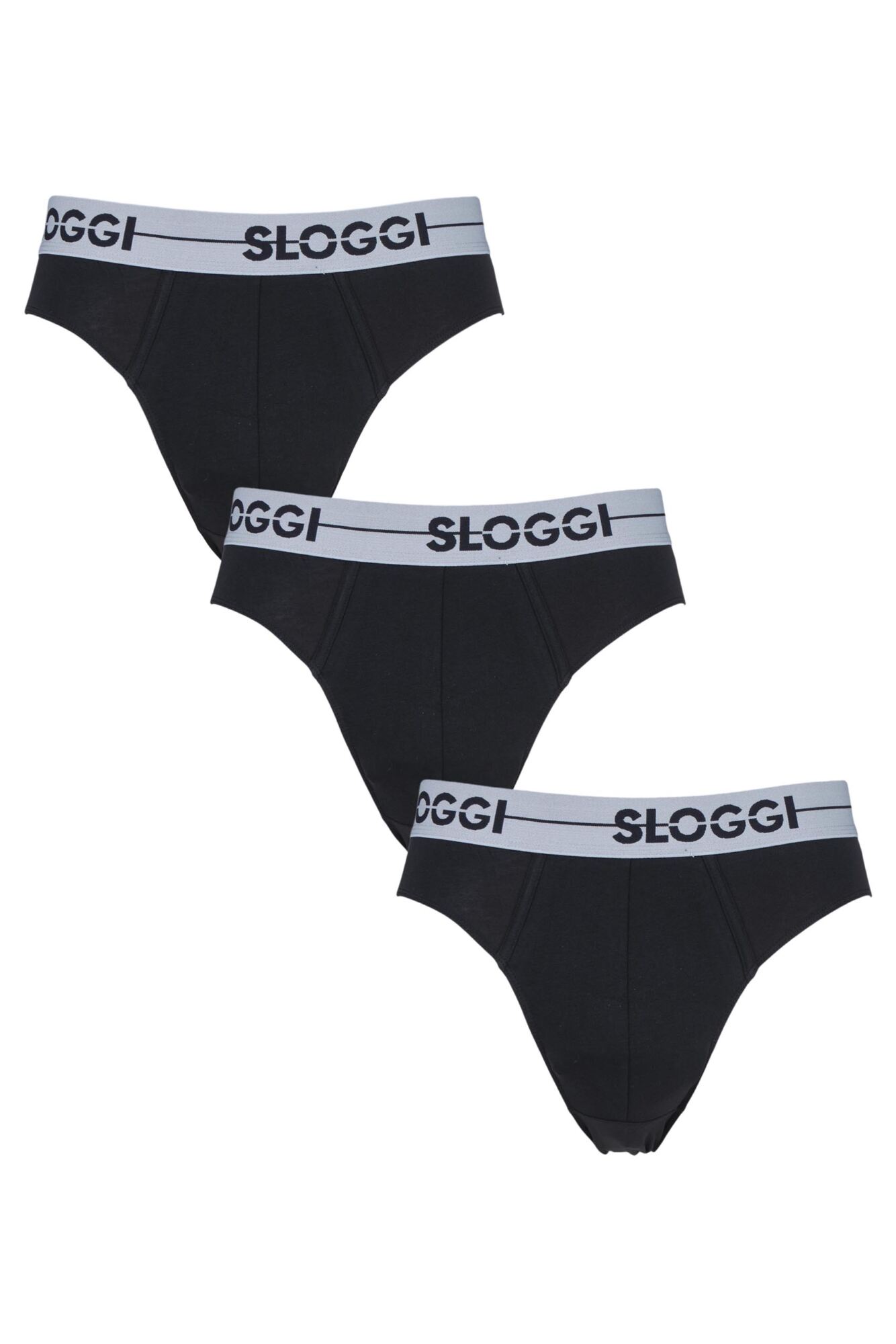 Mens 3 Pack Sloggi Go Soft Waistband Comfort Cotton Briefs from SOCKSHOP