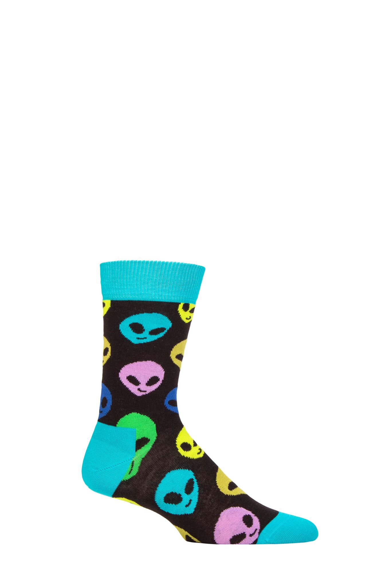 Mens and Ladies 1 Pair Happy Socks Aliens Socks from SockShop