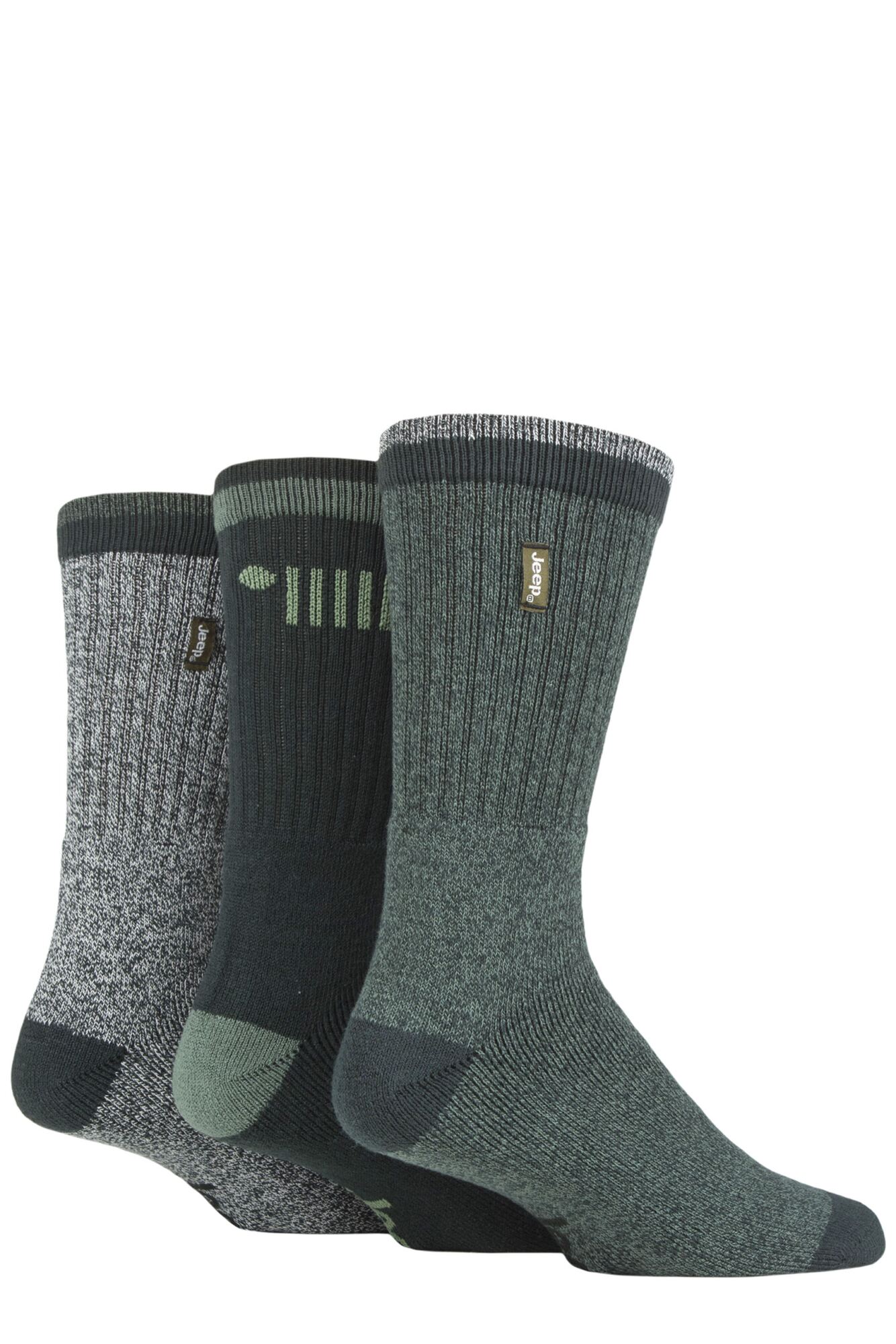 Mens 3 Pair Jeep Terrain Leisure Socks from SockShop