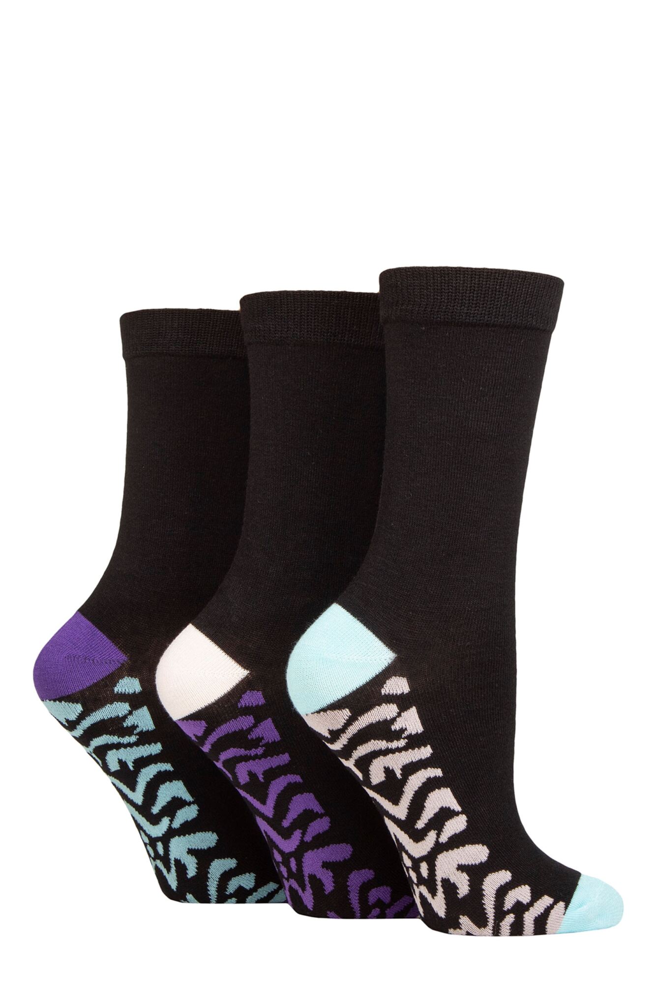 Ladies 3 Pair SOCKSHOP Wild Feet Patterned Bamboo Socks from SockShop