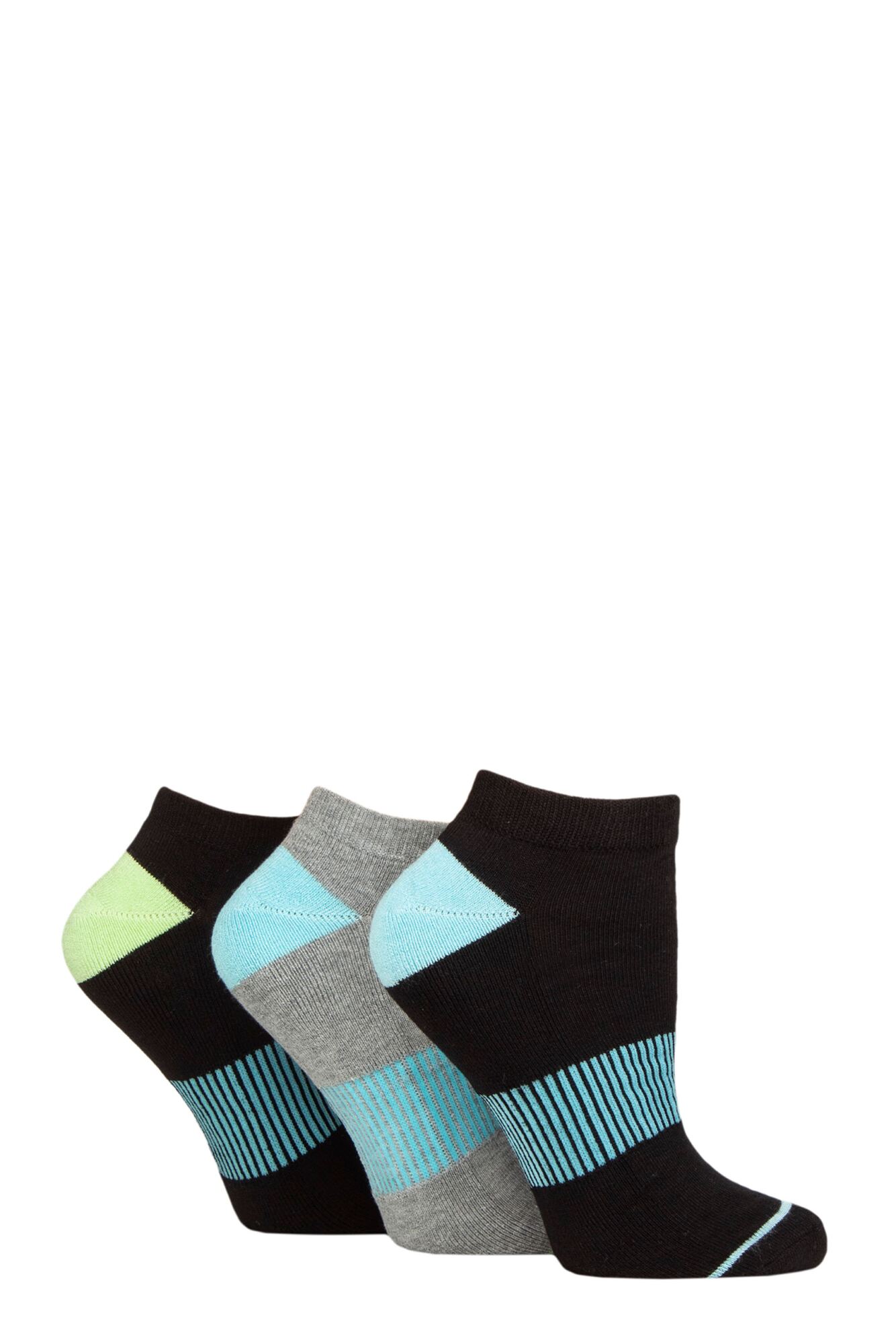 Ladies 3 Pair SOCKSHOP Wild Feet Half Cushioned Bamboo Sports Socks ...