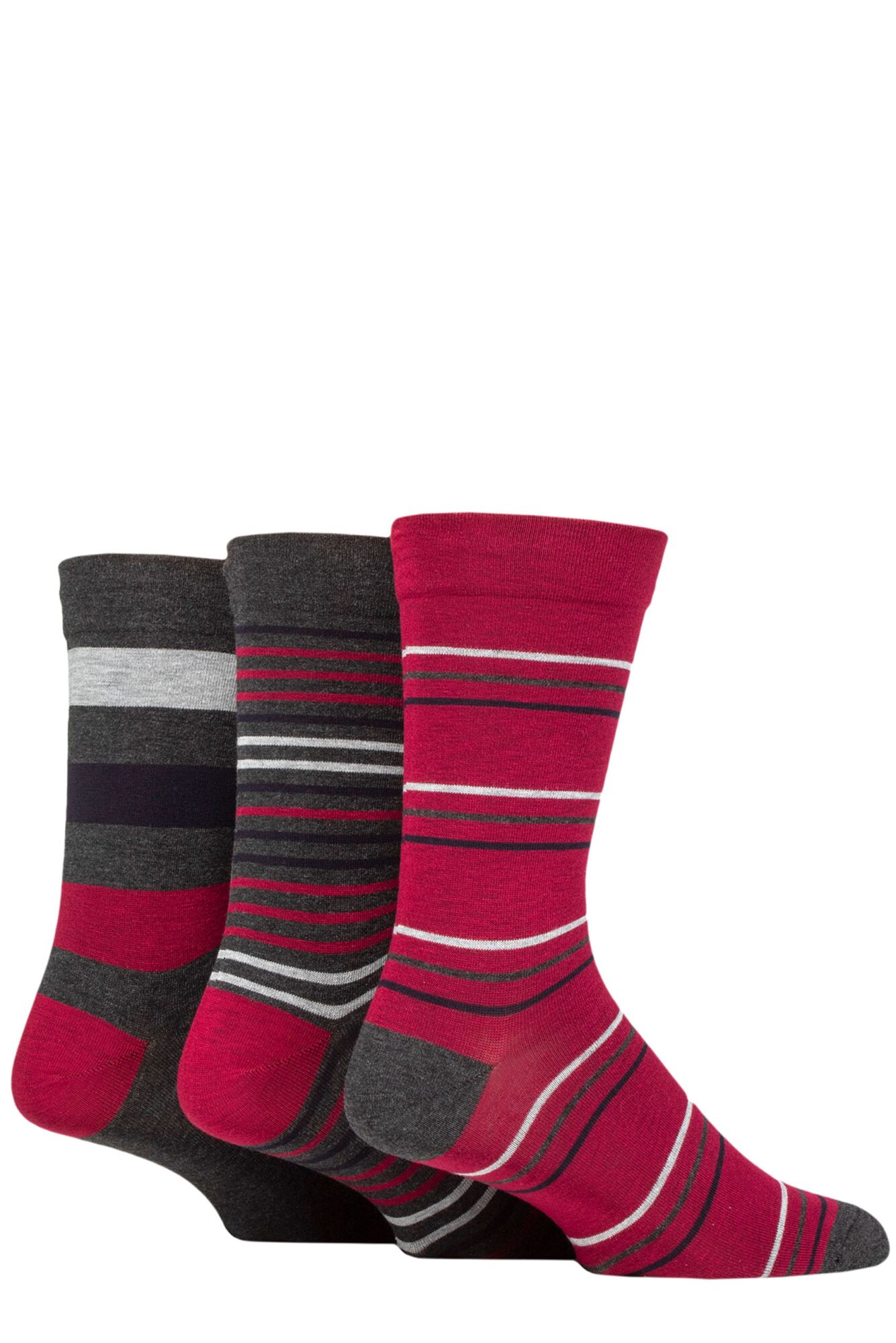 SOCKSHOP Comfort Cuff Bamboo Striped Socks