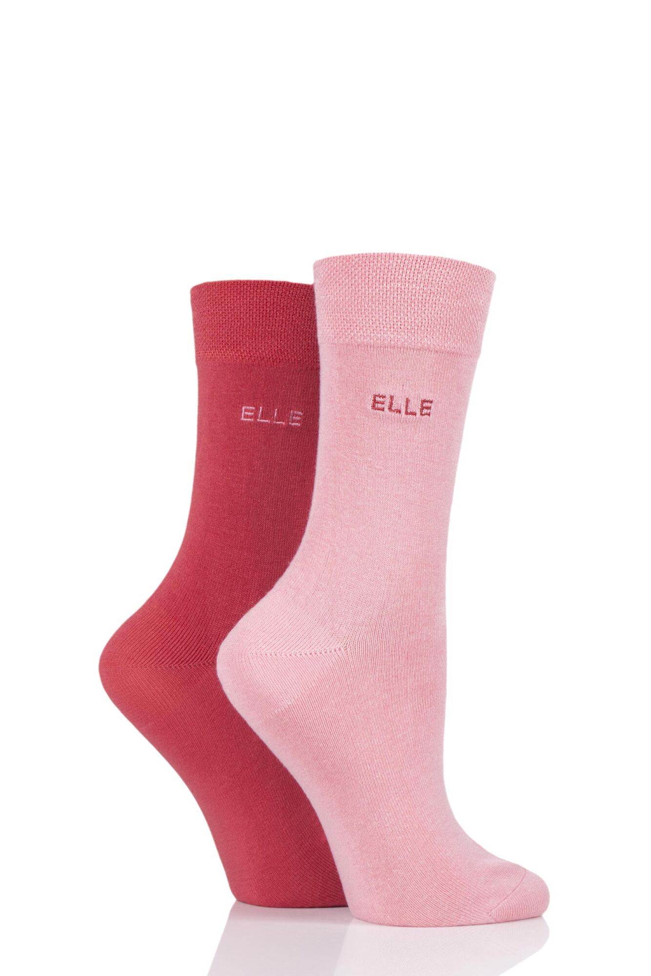 Ladies 2 Pair Elle Plain Bamboo Fibre Socks From SOCKSHOP