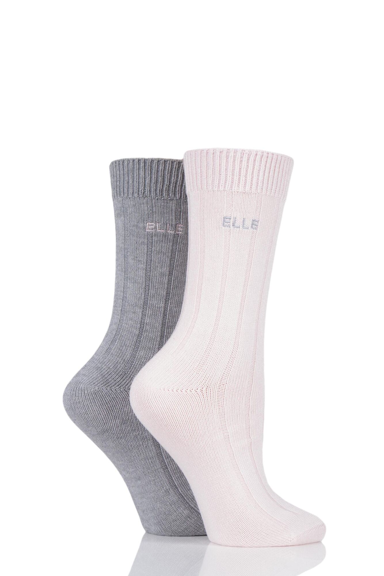 Ladies 2 Pair Elle Ribbed Bamboo Boot Socks from SOCKSHOP