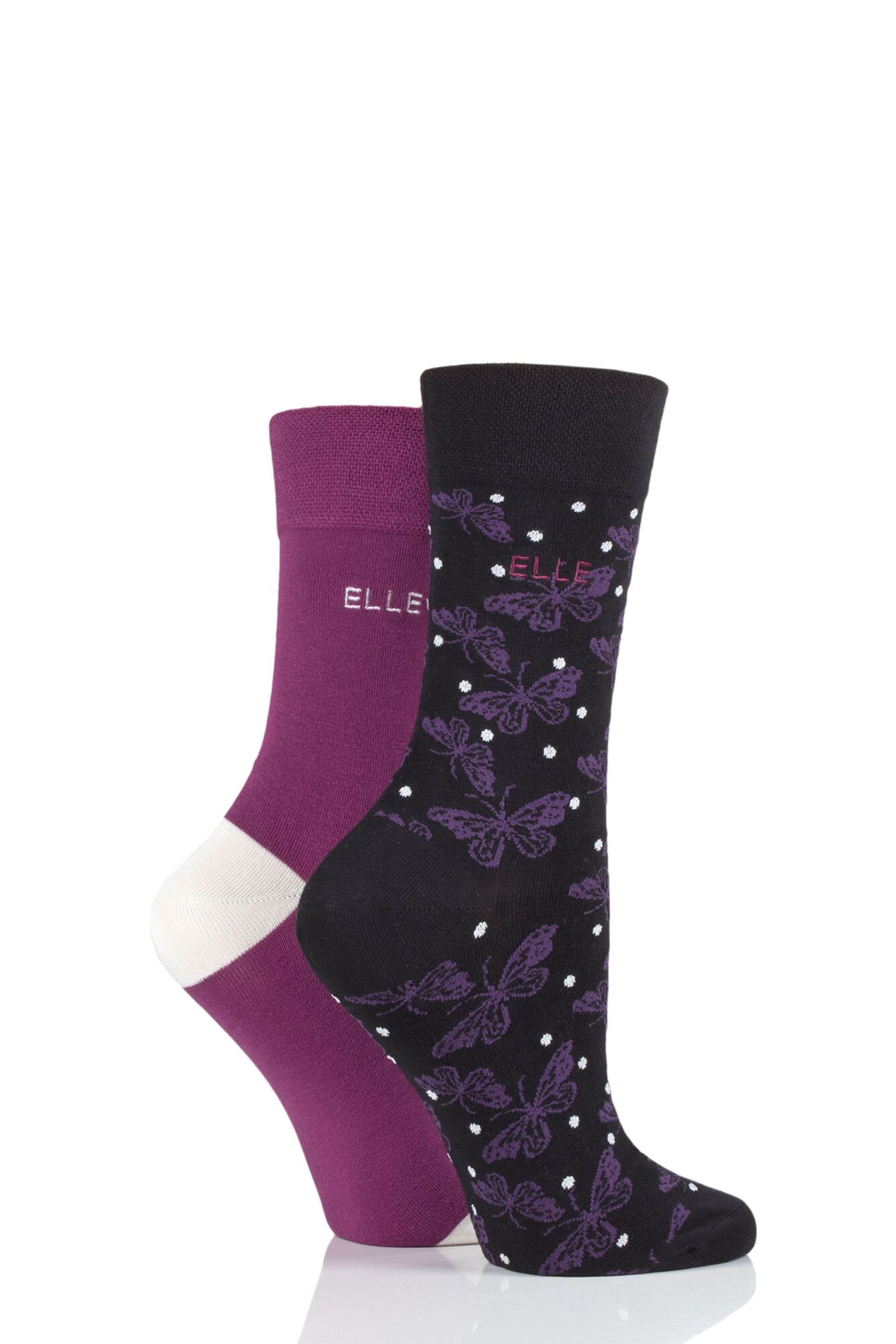 Ladies Elle Bamboo Patterned and Plain Socks | SOCKSHOP