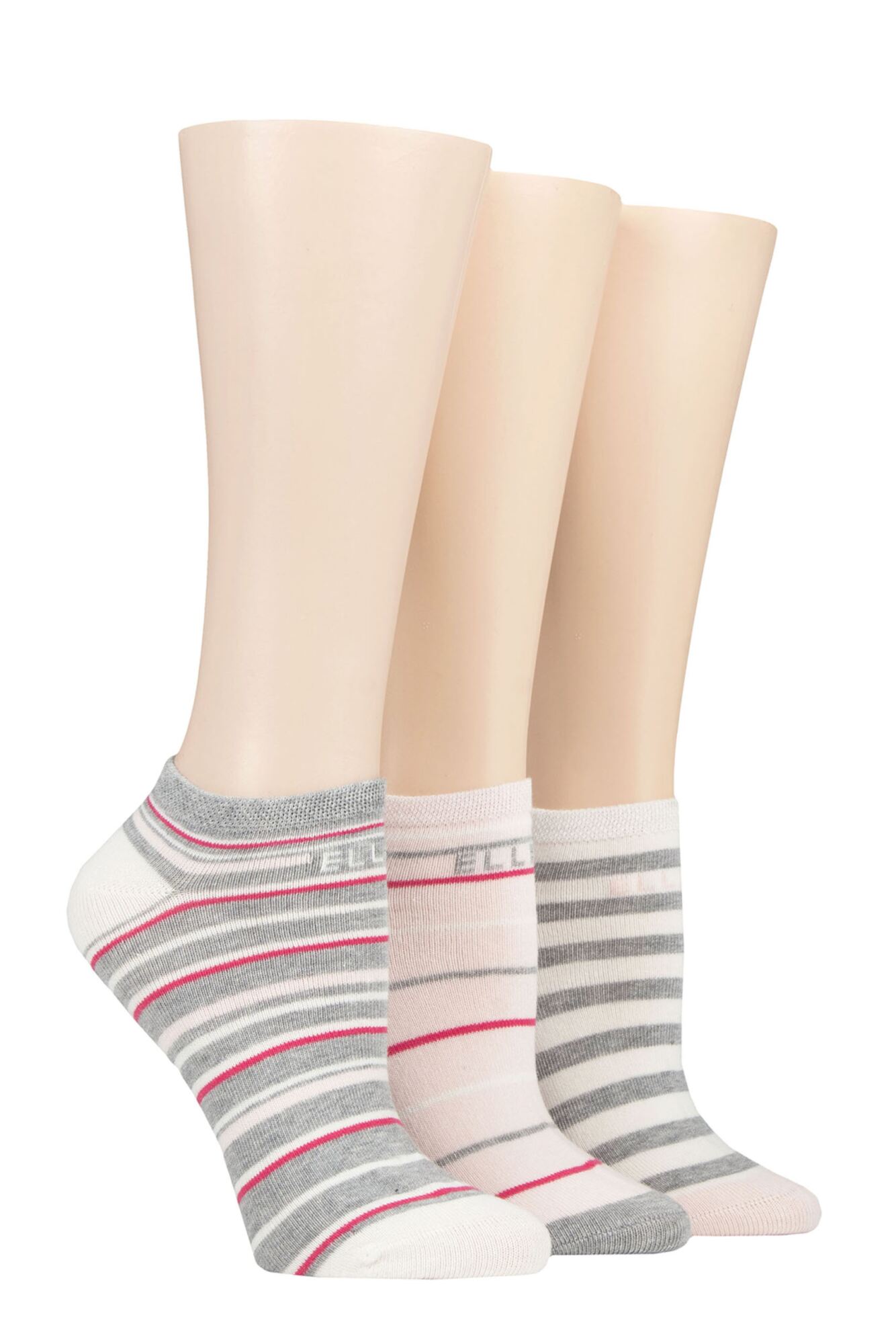 Ladies Elle Patterned Cotton No Show Socks Sockshop
