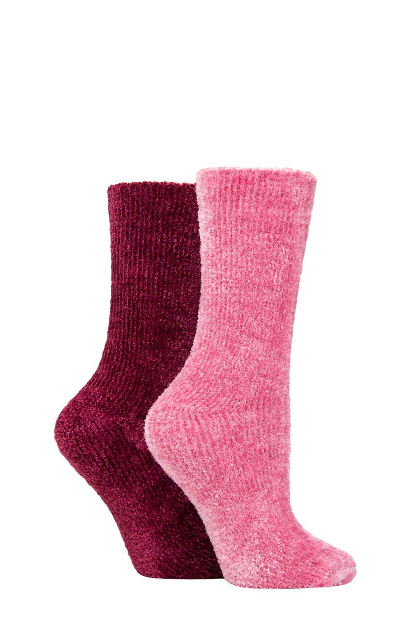 Ladies 2 Pair Elle Chenille Leisure Socks from SOCKSHOP