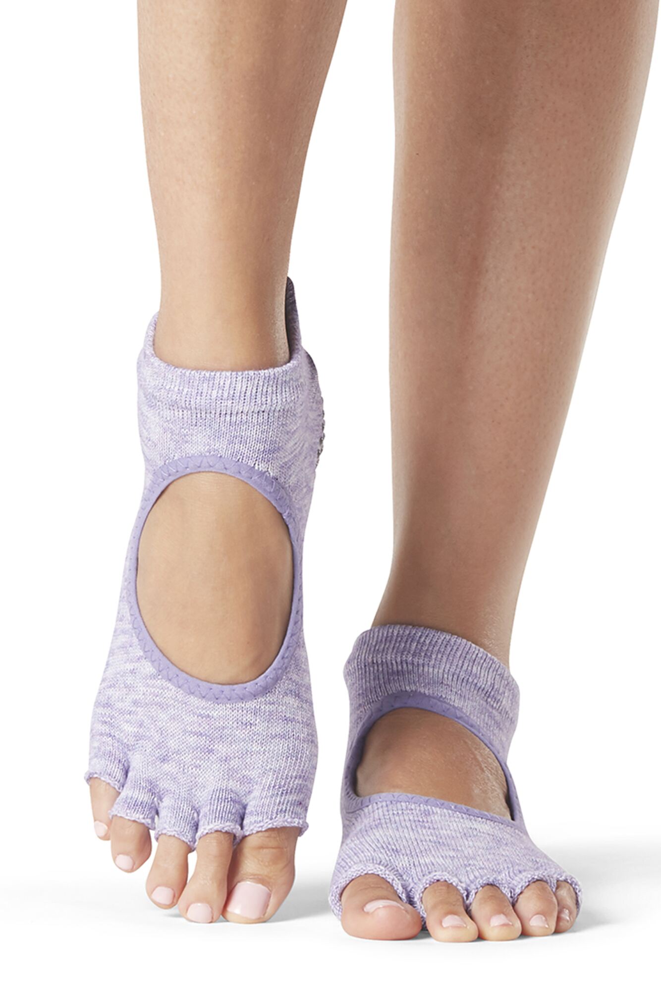 ToeSox Bella Half Toe Organic Cotton Open Front Yoga Socks