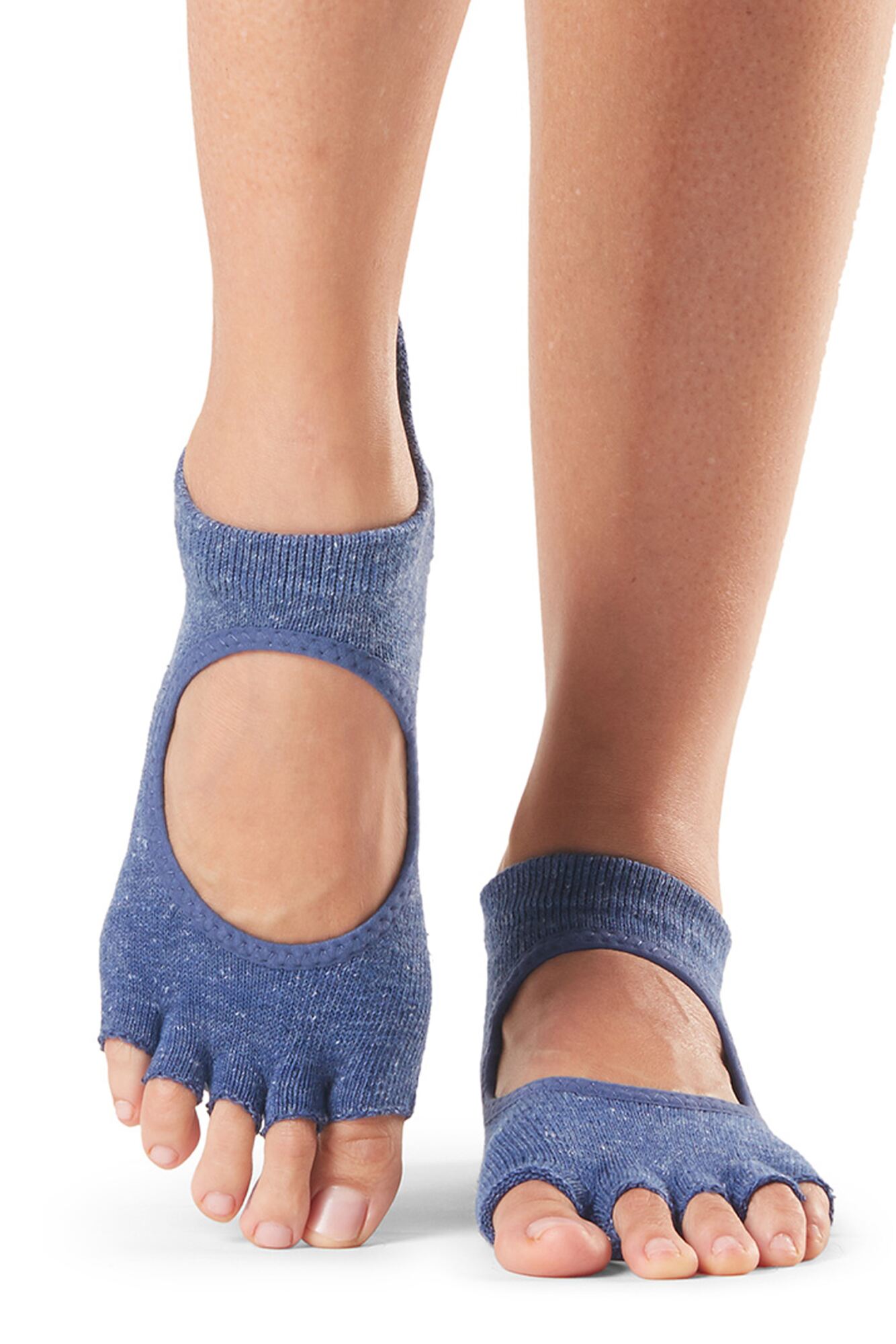 ToeSox Bella Half Toe Organic Cotton Open Front Yoga Socks
