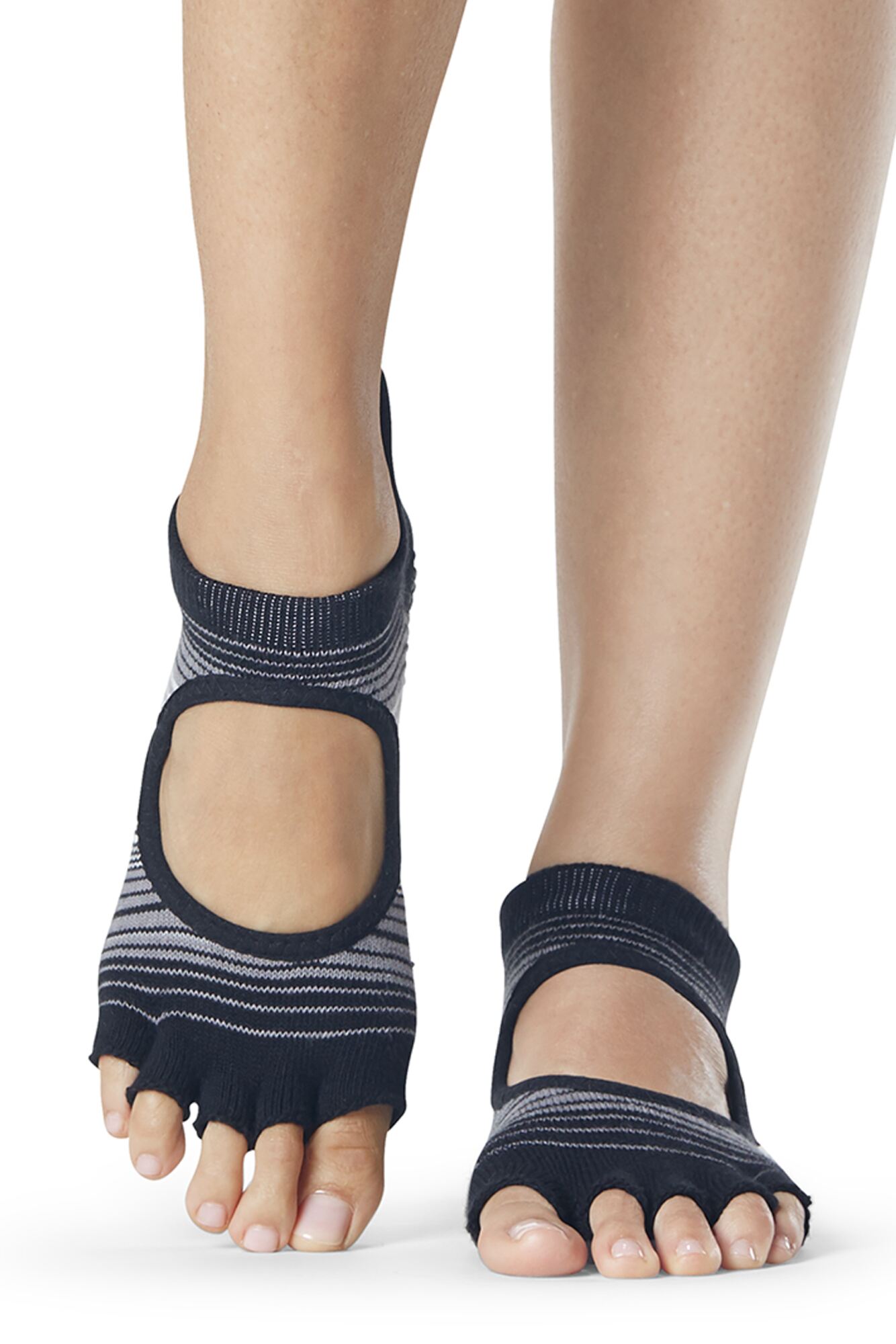 ToeSox Bella Half Toe Organic Cotton Open Front Yoga Socks