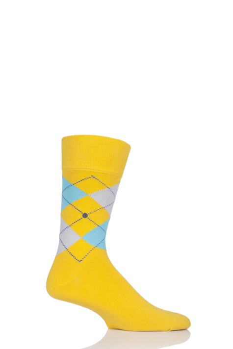 Mens Burlington King Argyle Cotton Socks from SockShop