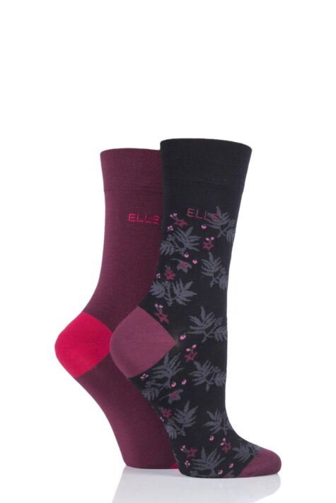 Ladies Elle Bamboo Patterned and Plain Socks | SockShop