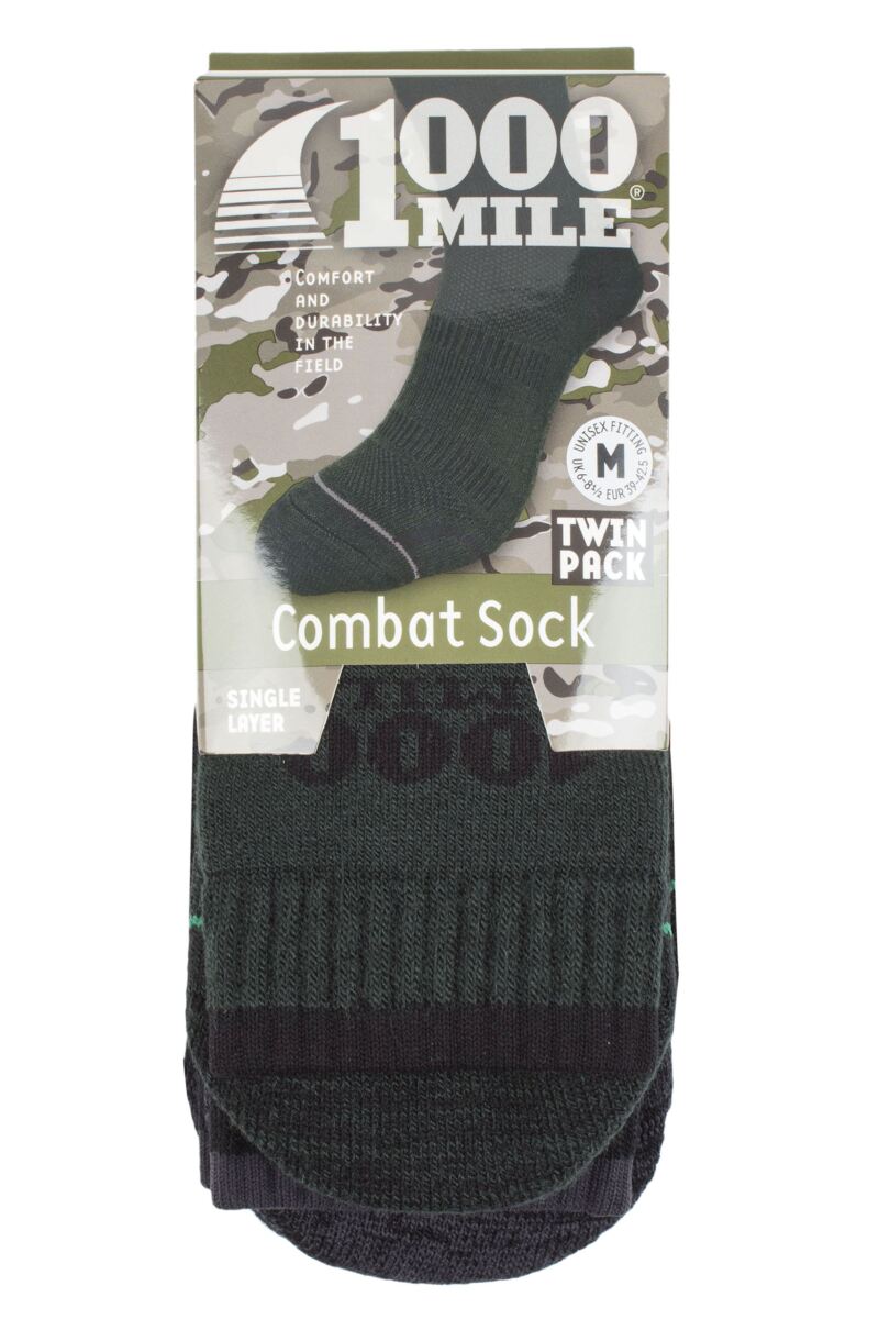 Mens and Ladies 2 Pair 1000 Mile Combat Socks