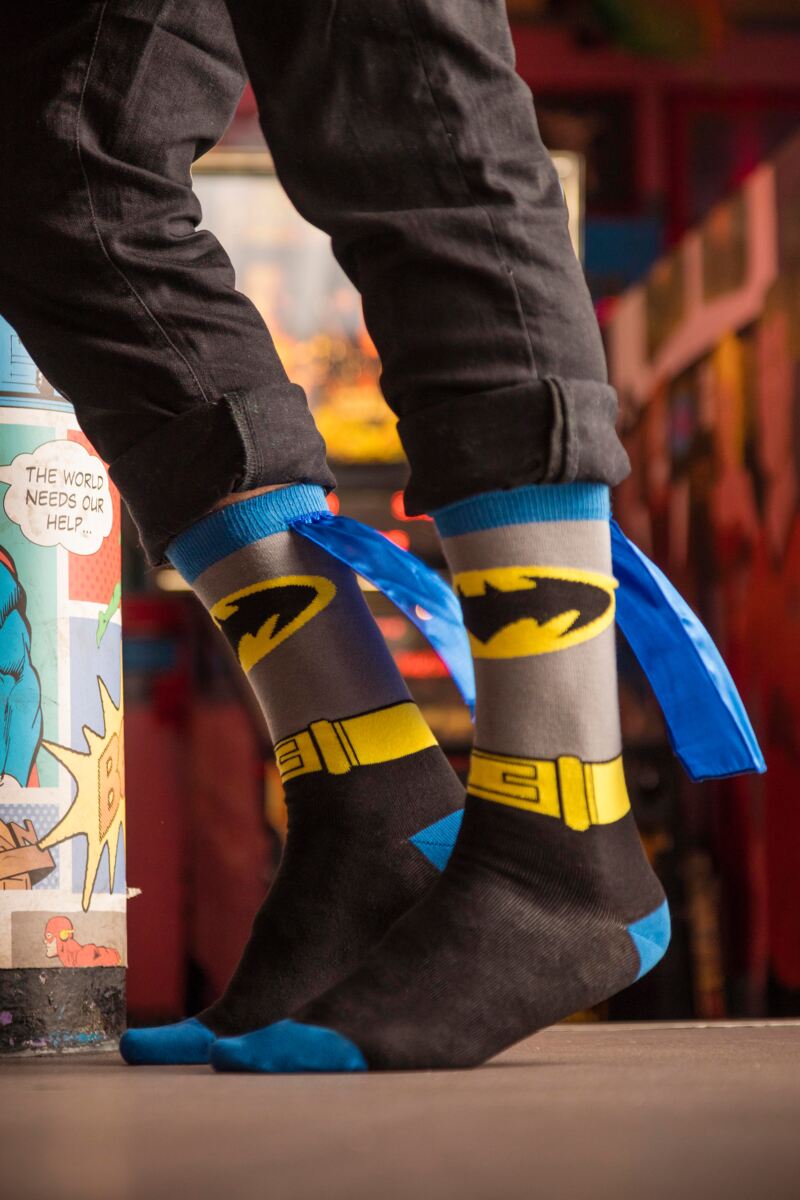 Mens 1 Pair SOCKSHOP Batman Cape Socks From SOCKSHOP
