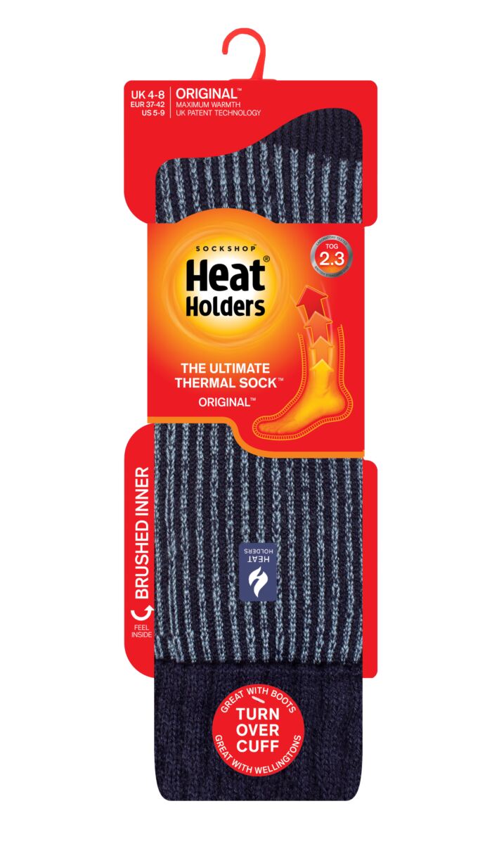 Ladies 1 Pair Sockshop Heat Holders 2 3 Tog Thermal Boot Socks From