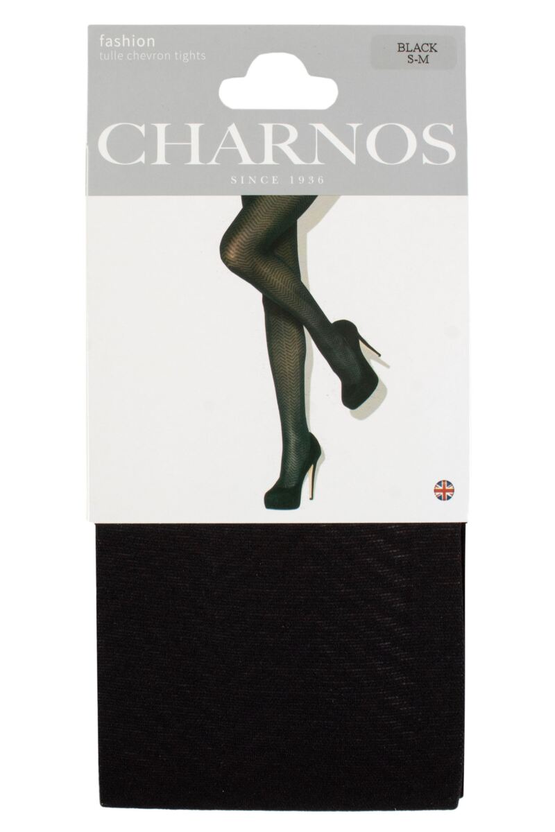 Ladies 1 Pair Charnos Tuelle Chevron Tights from SockShop