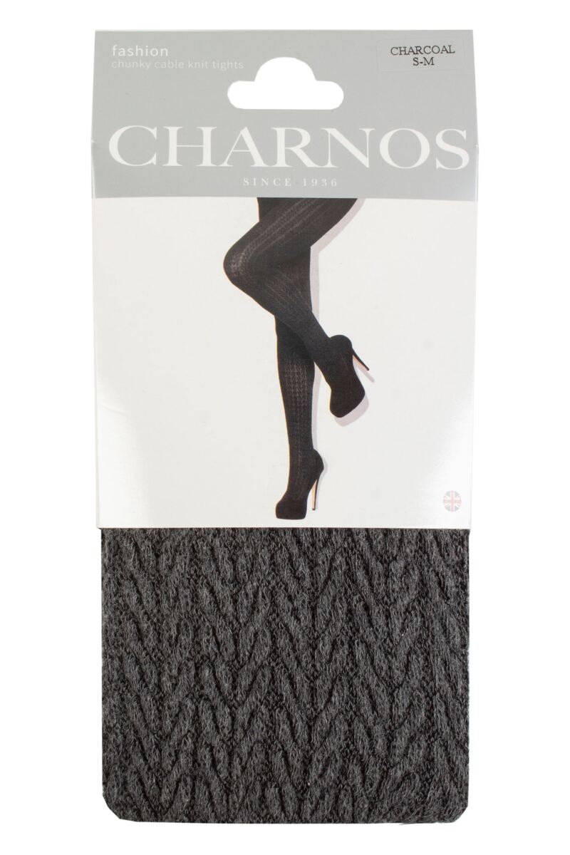 Ladies 1 Pair Charnos Chunky Cable Knit Tights