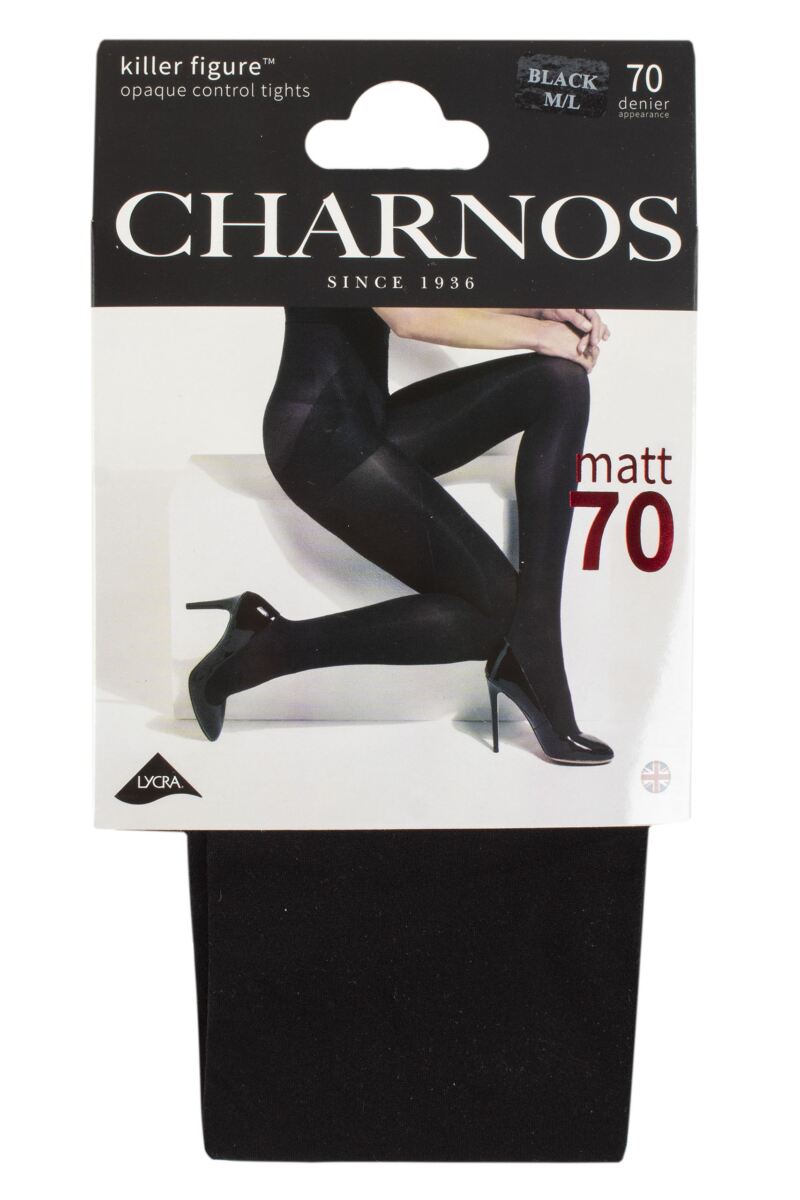 Ladies 1 Pair Charnos Killer Figure 70 Denier Opaque Control Tights