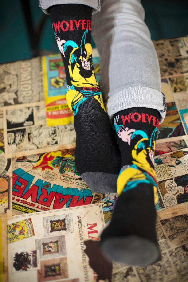 Marvel X-Men Wolverine, Beast, Cyclops and Colossus Cotton Socks