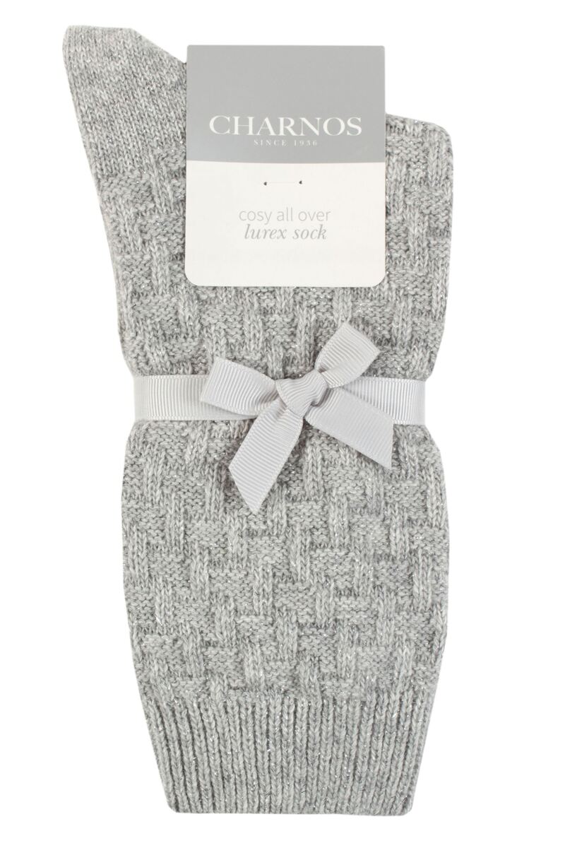 Ladies 1 Pair Charnos Cosy All Over Lurex Socks from SockShop