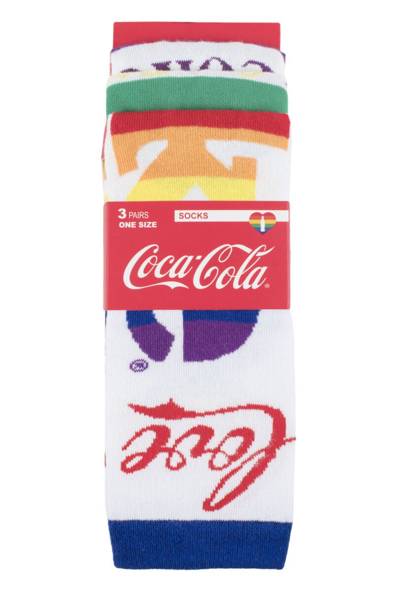 Coca Cola 3 Pair Pride Socks from SockShop
