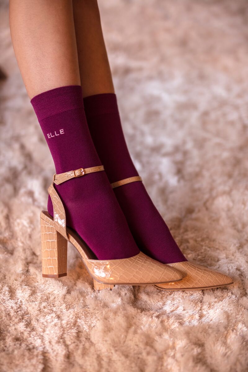 Ladies 2 Pair Elle Plain Bamboo Fibre Socks From SOCKSHOP