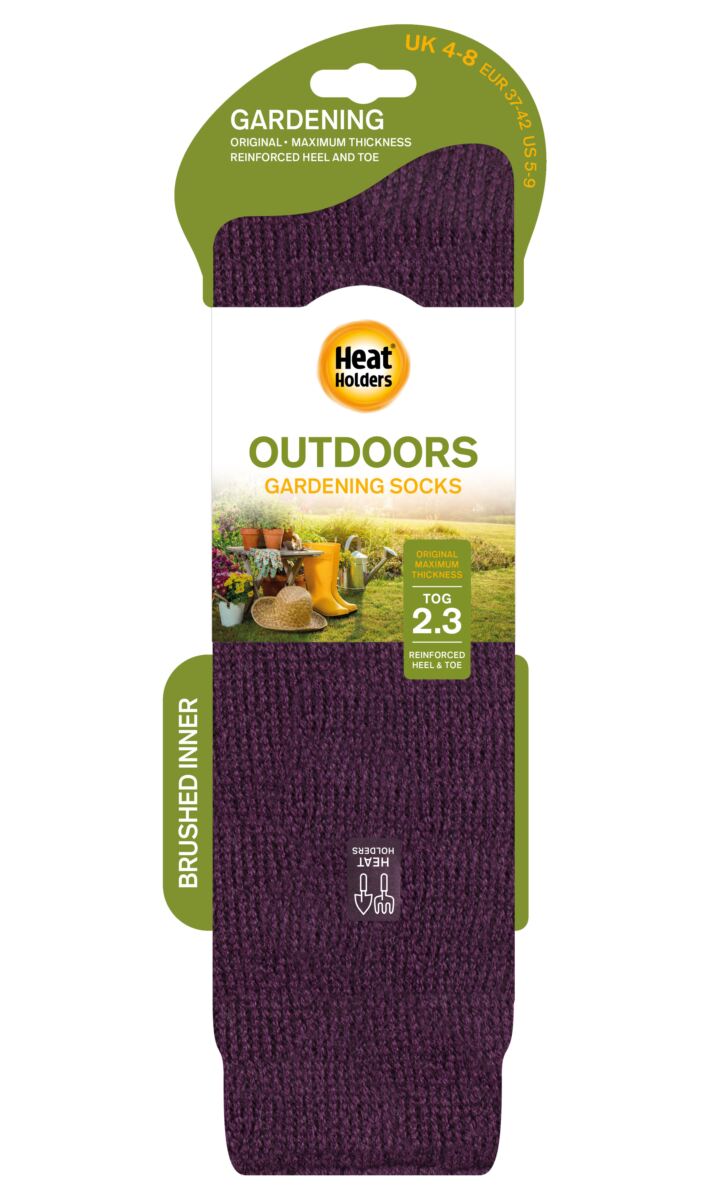 Ladies 1 Pair SOCKSHOP Heat Holders Outdoor 2.3 TOG Plain Long Leg ...