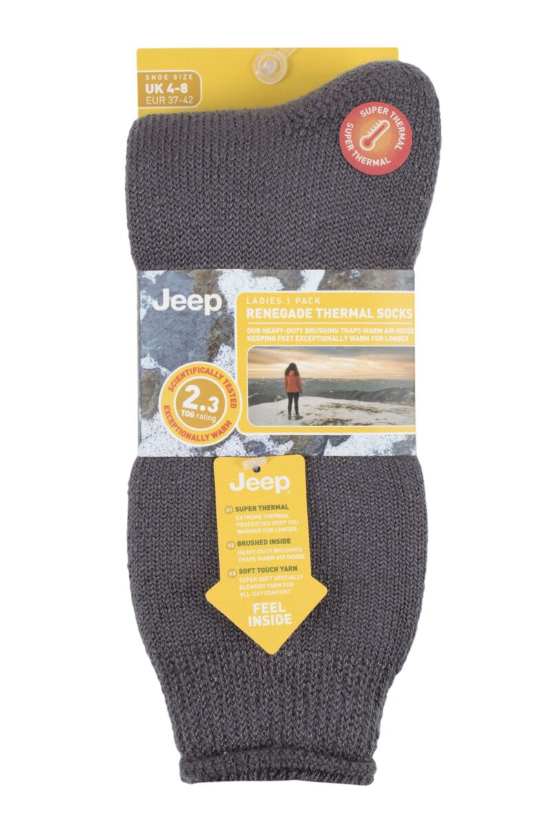 Ladies 1 Pair Jeep Renegade Thermal Boot Socks from SockShop