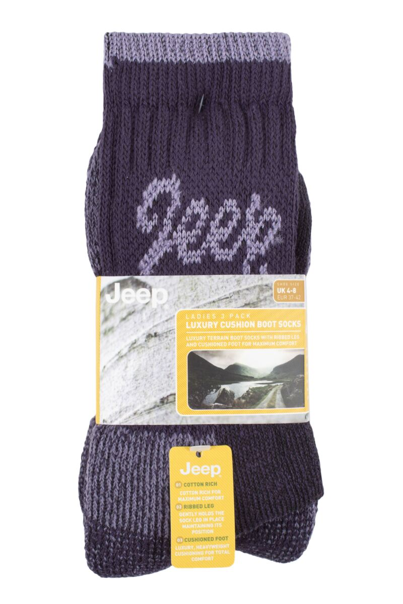 Ladies 3 Pair Jeep Luxury Terrain Socks