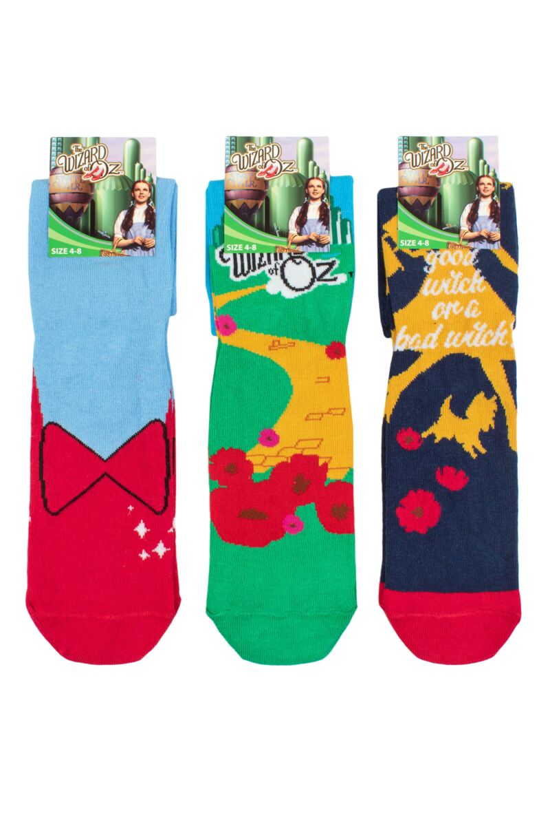 Ladies 3 Pair SOCKSHOP Wizard of Oz Cotton Socks from SockShop