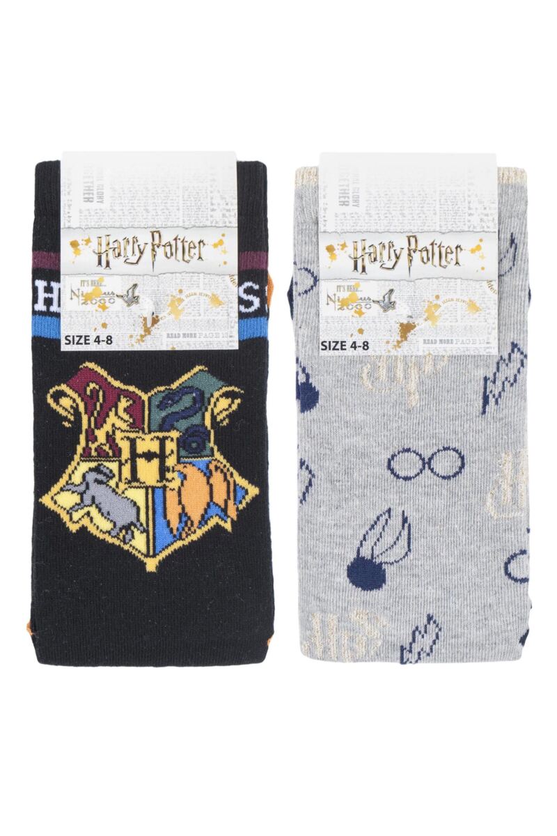 Harry Potter Hogwarts and Golden Snitch Cotton Socks