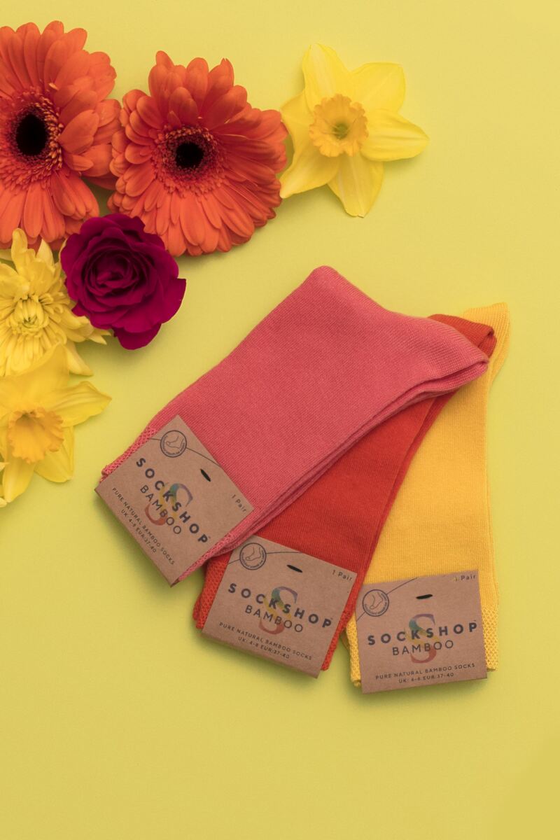 SOCKSHOP Colour Burst Bamboo Socks with Smooth Toe Seams