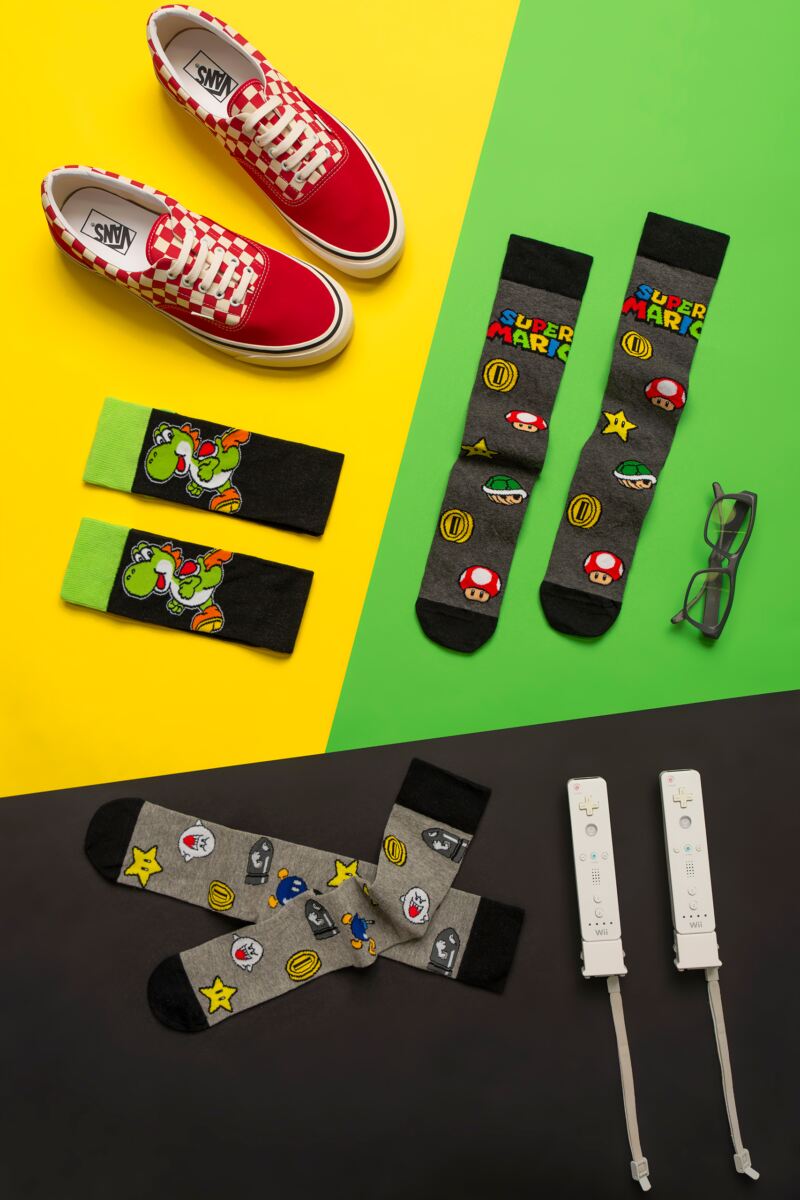 Mens Ladies and Kids SOCKSHOP 3 Pair Super Mario Enemies, Power Ups and ...