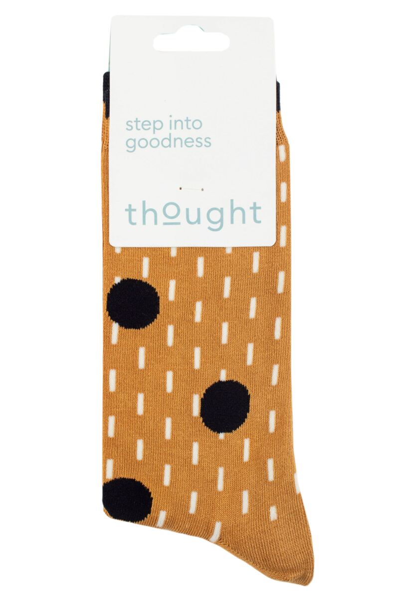 Mens 1 Pair Thought Leroy Bamboo Spot Socks from SockShop