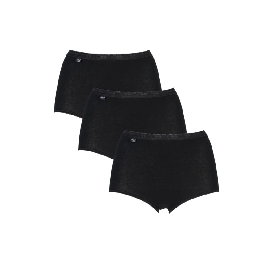 Ladies 3 Pair Sloggi Basic Maxi Briefs In 3 Colours From SOCKSHOP