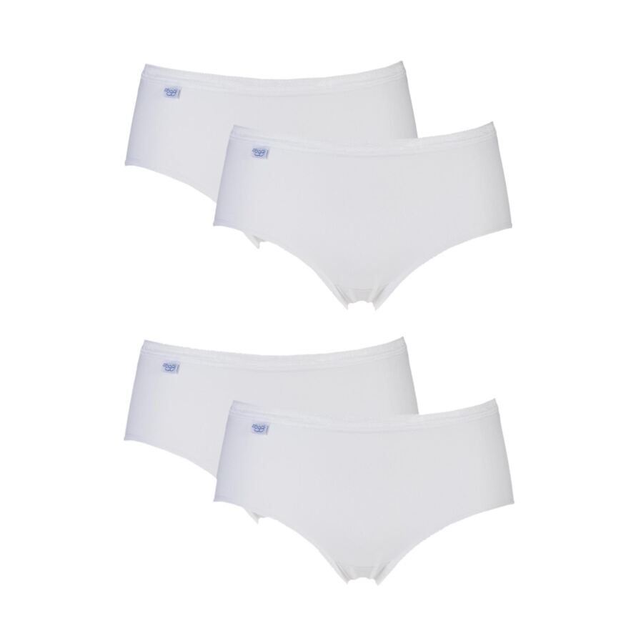 Ladies 4 Pair Sloggi Basic Midi Briefs In 2 Colour From SOCKSHOP