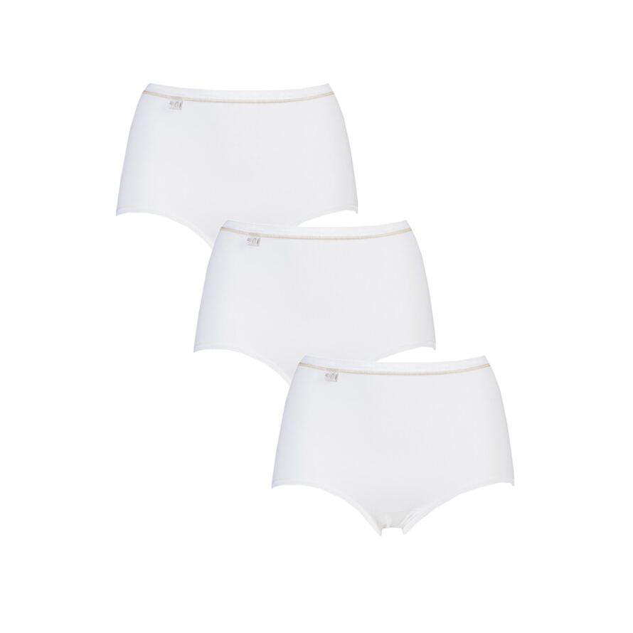 Ladies 3 Pair Sloggi Basic Maxi Briefs In 3 Colours From SOCKSHOP