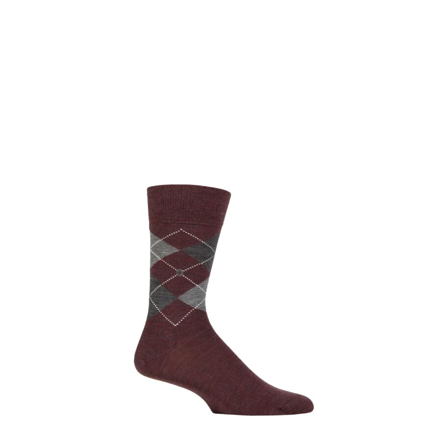 Burlington Edinburgh Virgin Wool Argyle Socks