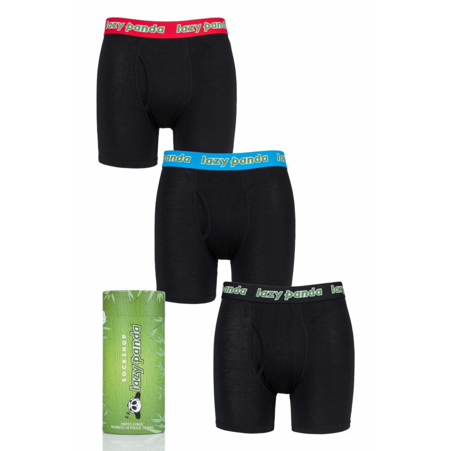 Mens 3 Pack SOCKSHOP Lazy Panda Bamboo Boxer Shorts from SOCKSHOP