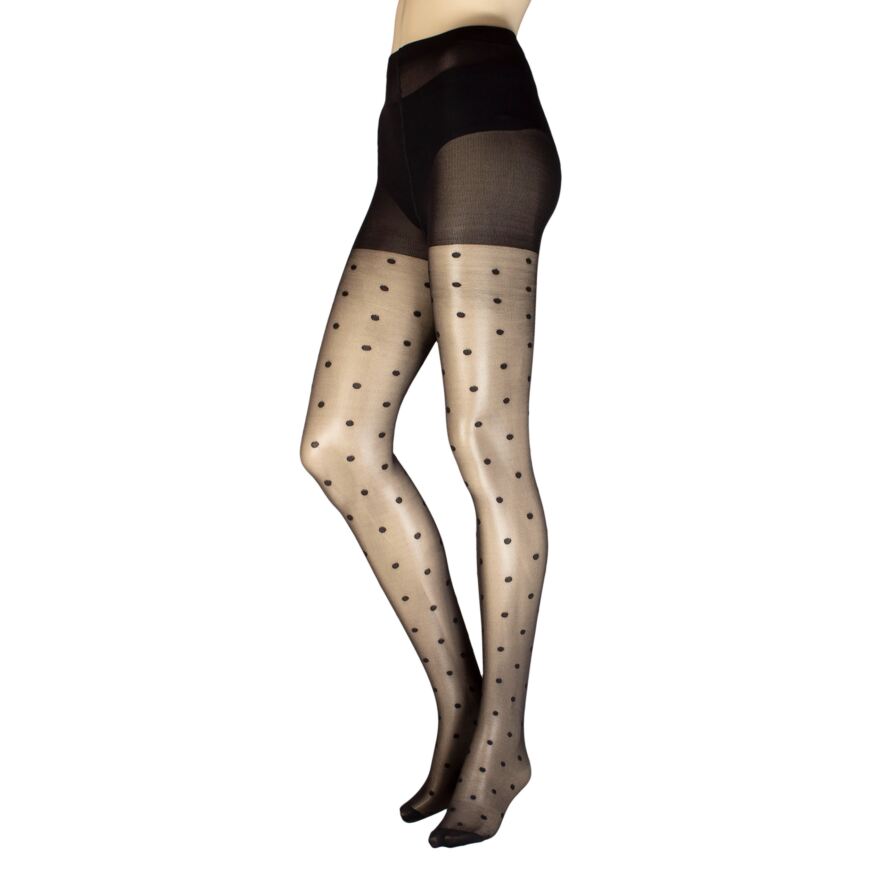 Ladies 1 Pair Charnos Sheer Polka Dot Tights