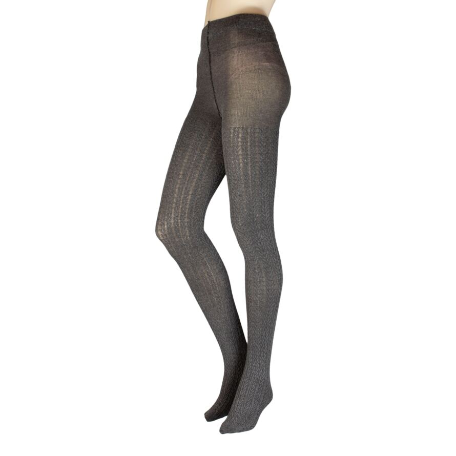 Ladies 1 Pair Charnos Chunky Cable Knit Tights