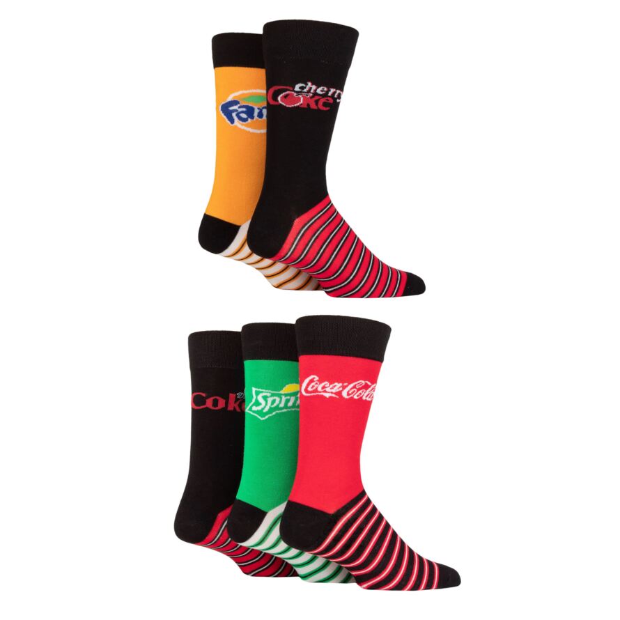 Coca-Cola, Diet Coke, Fanta, Sprite and Cherry Coke Socks