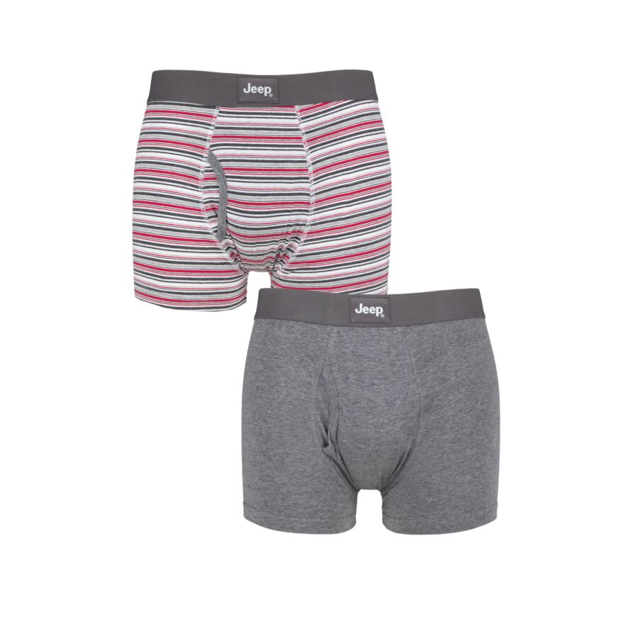 Jeep Tonal Stripe And Plain Keyhole Hipster Trunks | SOCKSHOP