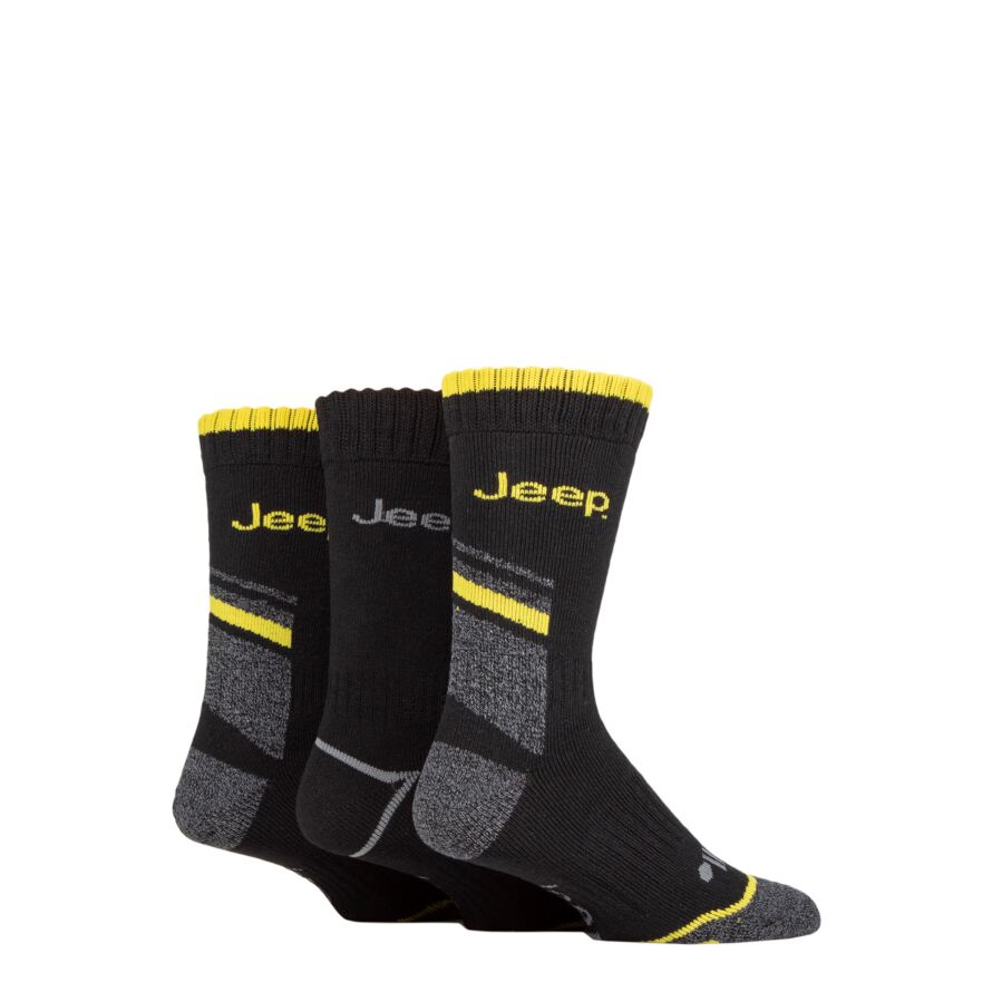 Mens 3 Pair Jeep Workwear Boot Socks