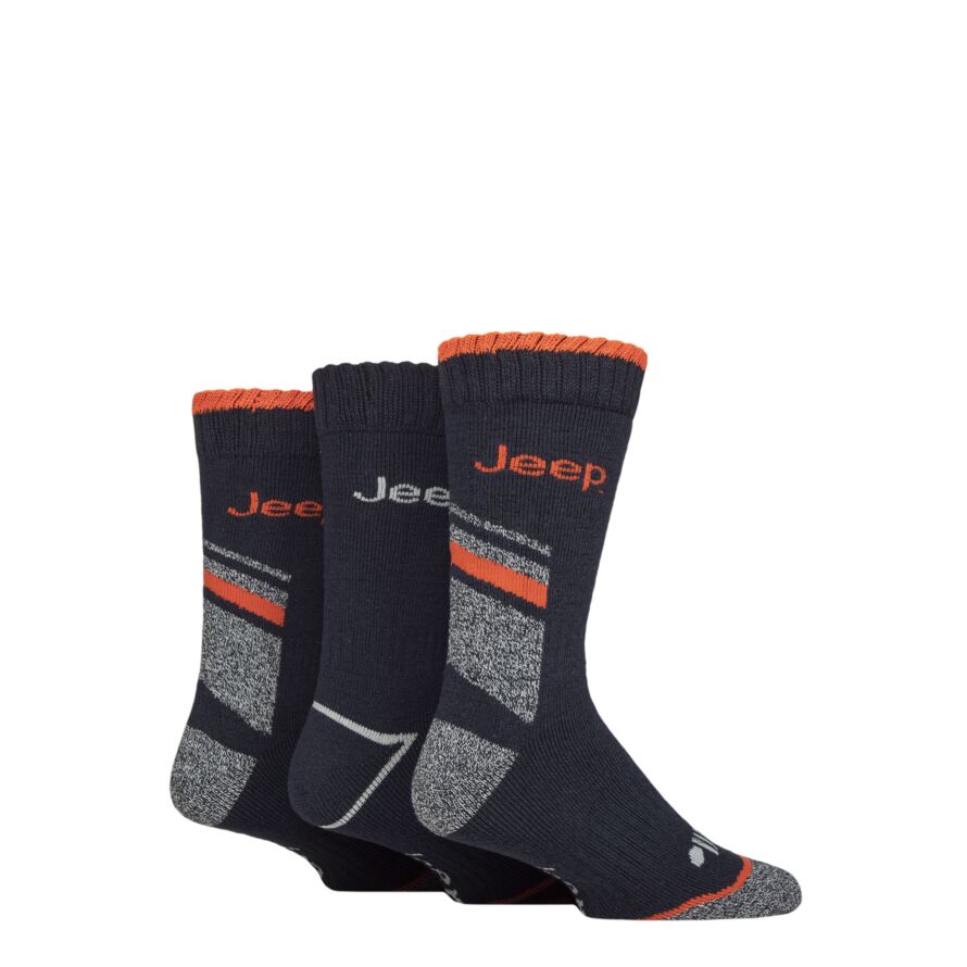 Mens 3 Pair Jeep Workwear Boot Socks